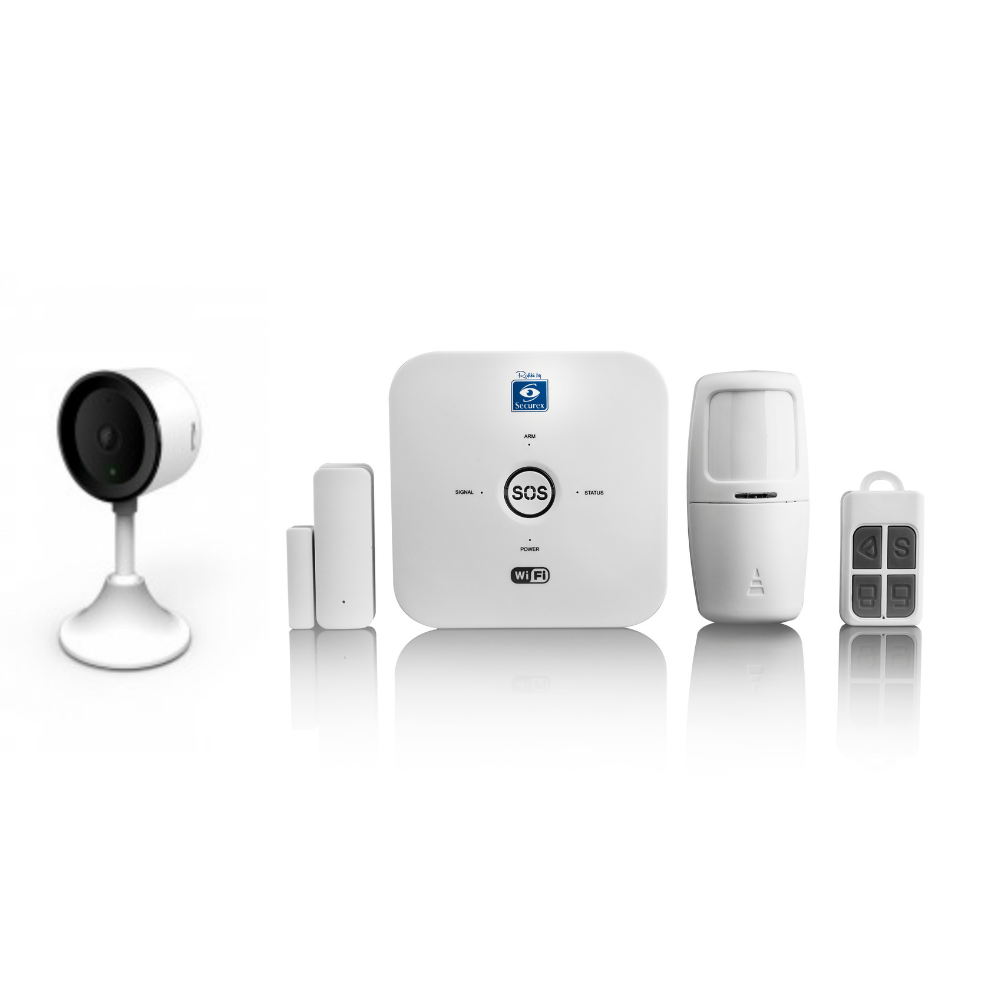 Rafiki Smart plug-in Indoor Camera and Smart Home Security Alarm Kit ...